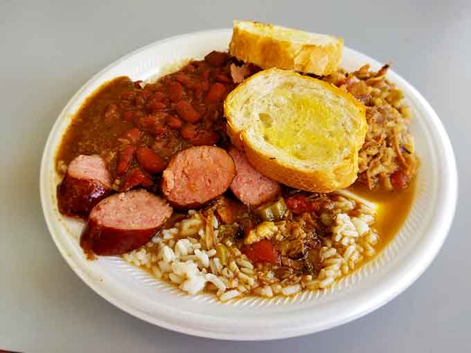 Red beans, rice, and smoked sausage create a trinity of flavor that'll make you forget you're in Alabama.