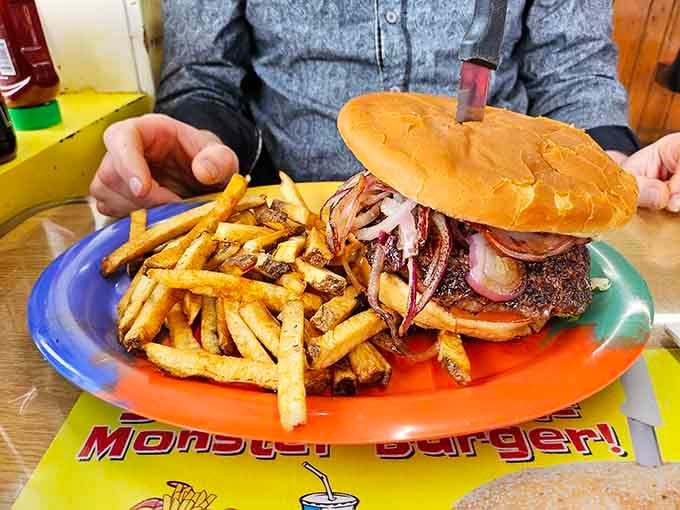 When your burger needs a steak knife to stay upright, you know you've ordered correctly and possibly ambitiously.