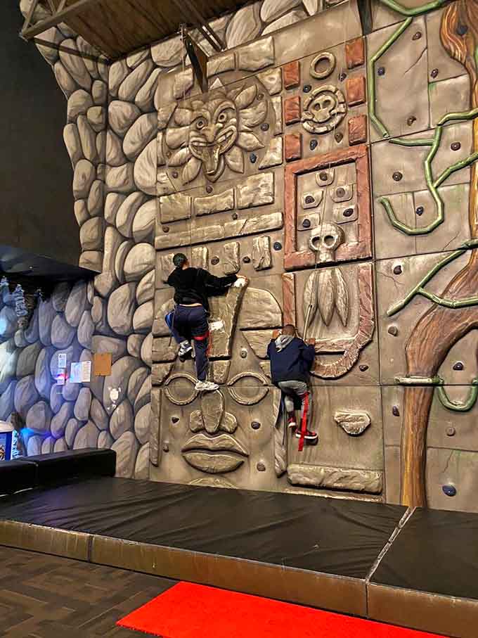 This climbing wall turns kids into tiny mountaineers conquering Everest, minus the frostbite and altitude sickness.