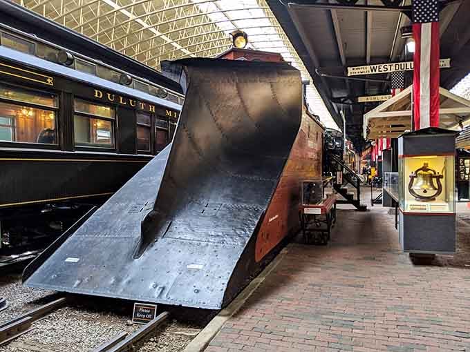 That massive snowplow blade could clear a path through winter like Moses parting the Red Sea, only colder.