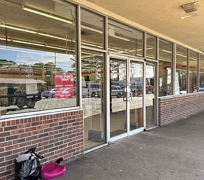 Those glass doors are the gateway to a world where your shopping budget actually makes it through the entire month.