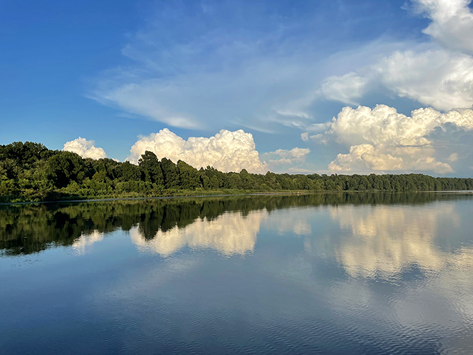 Those clouds reflected in Lake Phelps prove that nature doesn't need filters to look absolutely stunning.