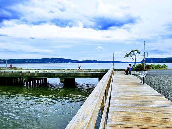 A wooden pathway stretching into forever, where your biggest decision is how long to linger.