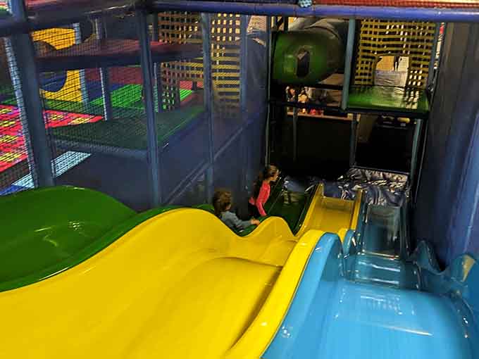 Multiple slides mean less waiting and more sliding, which is basically the secret formula for happy children and peaceful parents.