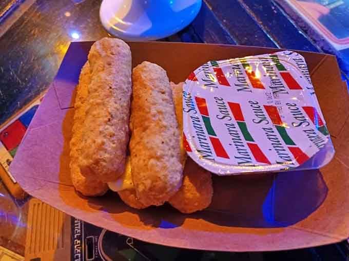 Golden, stretchy mozzarella sticks that prove some classics never go out of style, just like the games here.