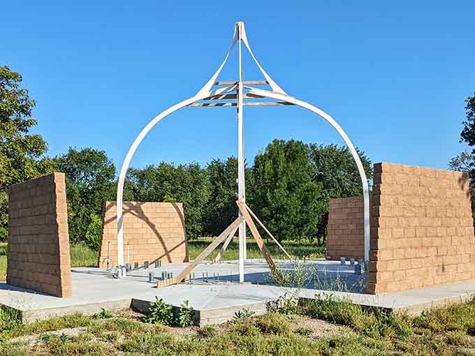 Modern art meets open sky at this contemplative space, proving small towns appreciate creativity just as much.