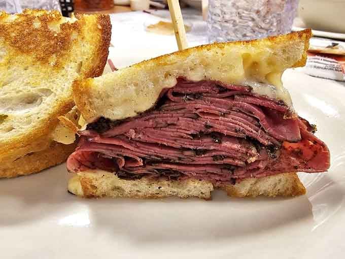 Behold the pastrami sandwich that launched a thousand road trips&mdash;piled high, sliced thin, and completely worth the drive.