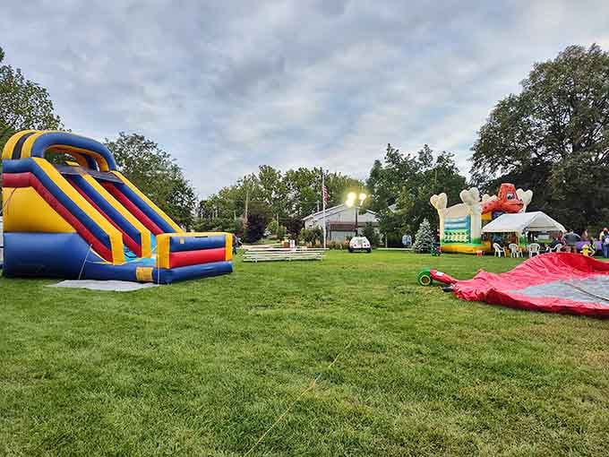 Community gatherings bring neighbors together with inflatable fun that'll make you wish you were young again.