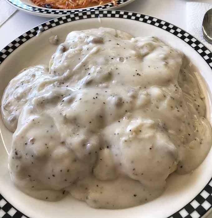Behold the biscuits and gravy that'll make you reconsider every breakfast you've ever eaten before.