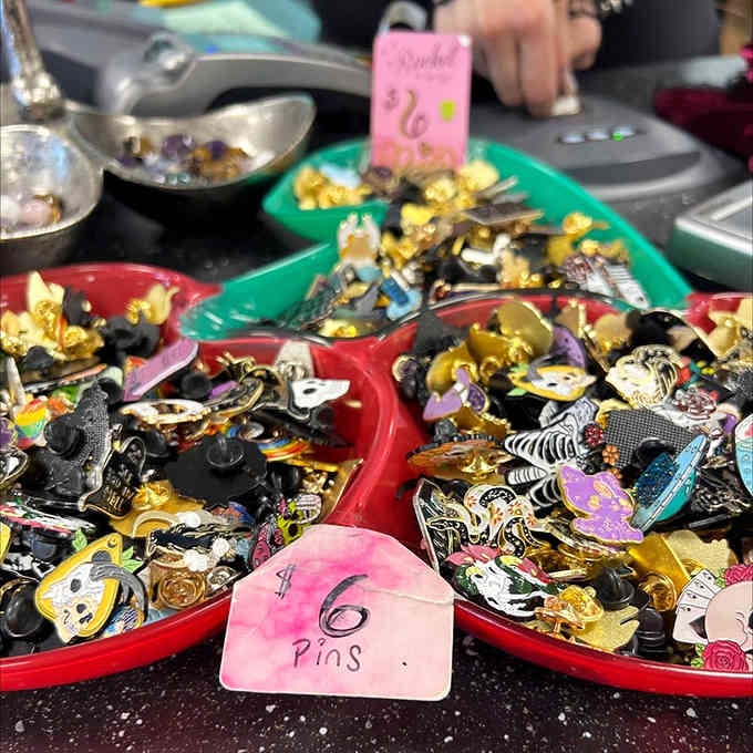 Six pins for a deal? Your jacket just became a conversation starter with minimal financial damage.