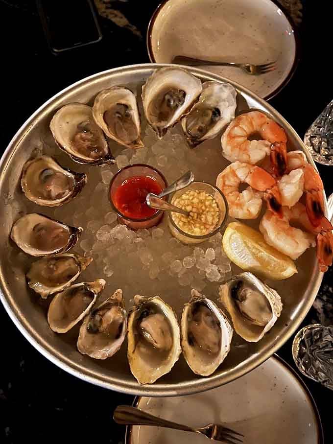 Fresh oysters in the Arizona desert: proof that modern refrigeration is humanity's greatest achievement after air conditioning.