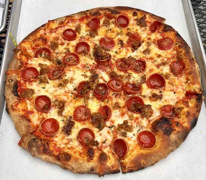 That char, that cheese, those perfectly placed pepperonis &ndash; this is what pizza dreams are made of, folks.