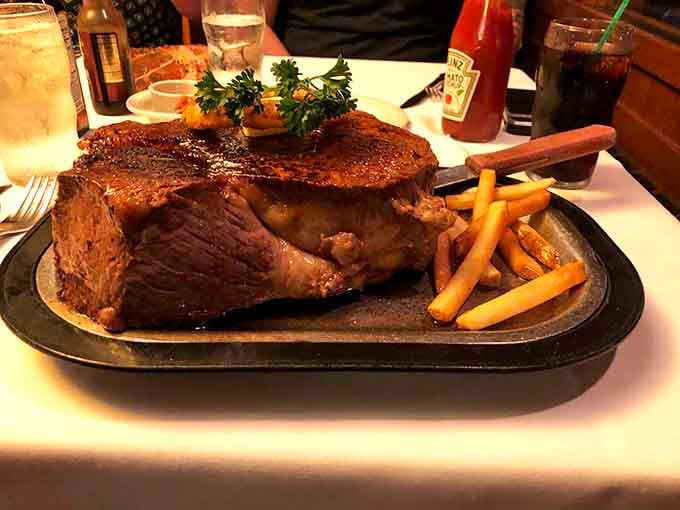 Behold the beast: 72 ounces of top sirloin that separates the ambitious from the victorious.