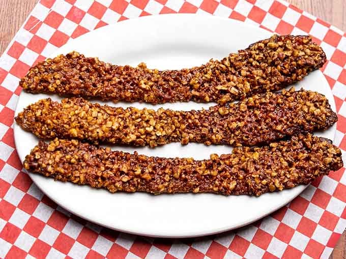 Praline bacon proves that some culinary innovations deserve their own national holiday and parade with floats.
