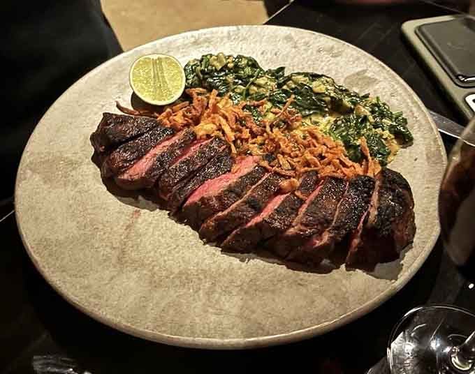 That steak looks like it's been treated with the kind of respect usually reserved for visiting dignitaries.