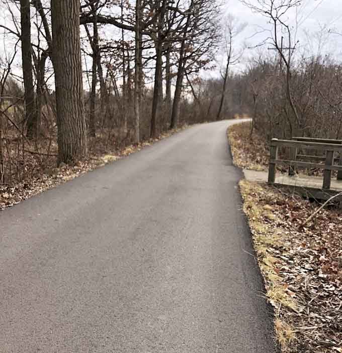 The paved path through the preserve makes exploring easy, even if your hiking boots are gathering dust.