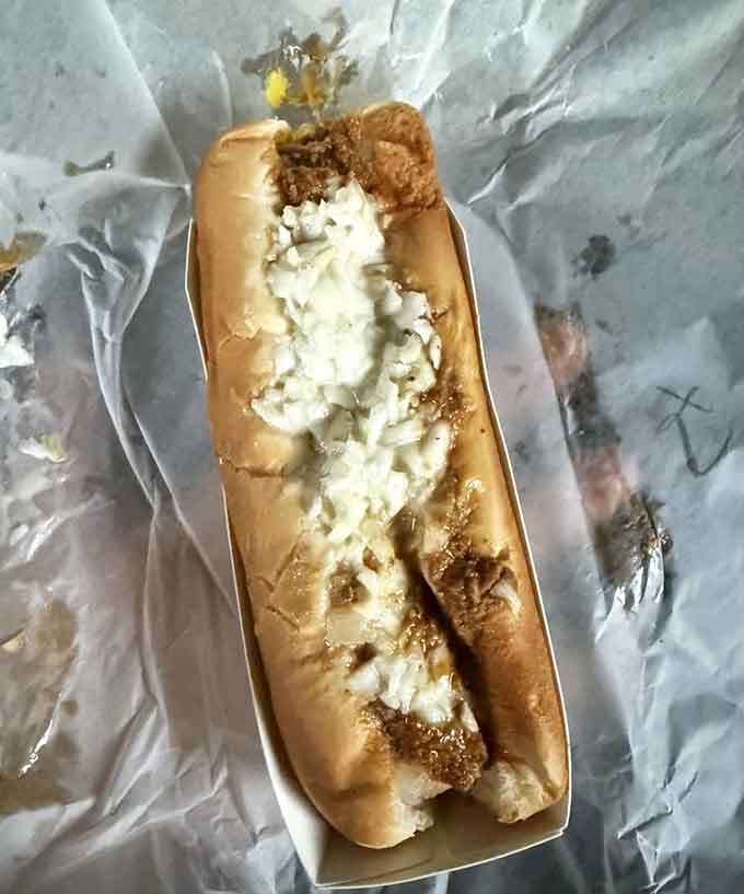 Chili and slaw on a hot dog might sound chaotic, but trust the process and grab extra napkins.