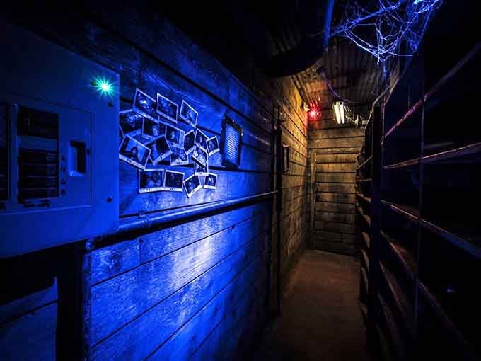 This dimly lit corridor sets the mood perfectly, making you wonder what mysteries lurk around every shadowy corner.