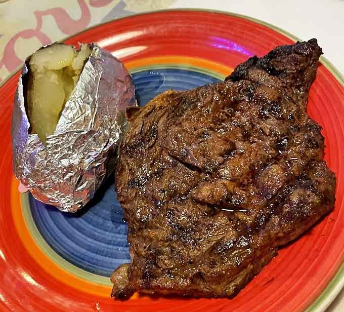 That gorgeous sear and perfectly cooked interior prove some restaurants still respect a good piece of beef.