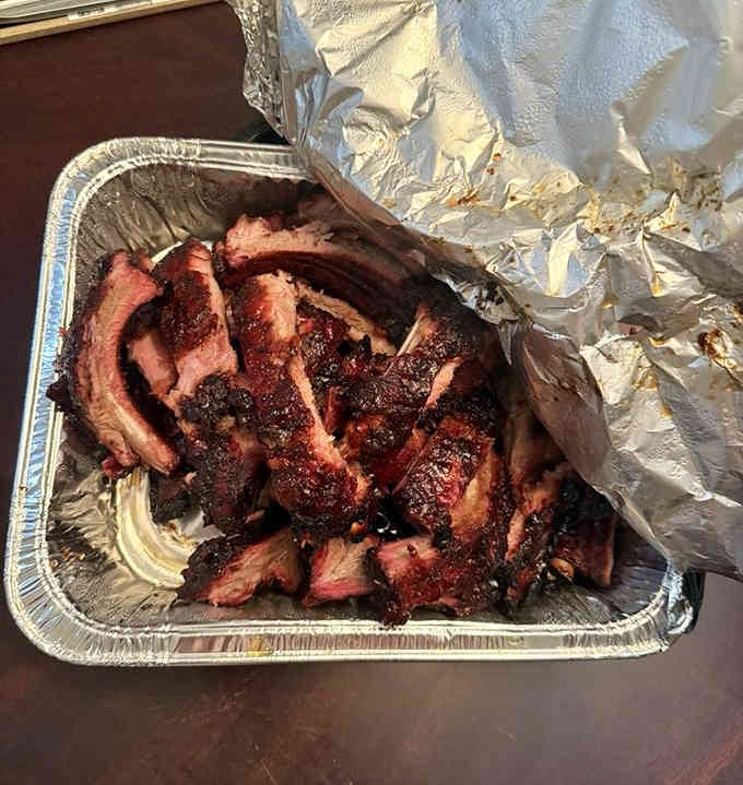 Hickory brown sugar ribs so tender they're practically falling apart before you even touch them with a fork.