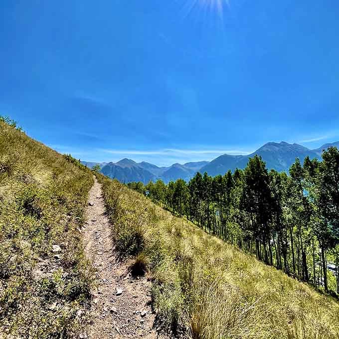 Jud Wiebe Memorial Trail stretches ahead, promising views that'll make your calves burn and heart soar.