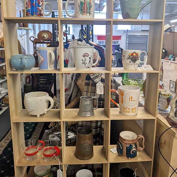 From quirky coffee mugs to vintage steins, your morning beverage deserves better than that corporate chain mug anyway.