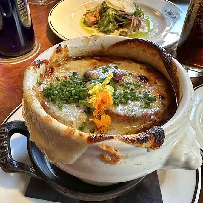 French onion soup so good it makes you wonder why you ever settled for the canned stuff at home.