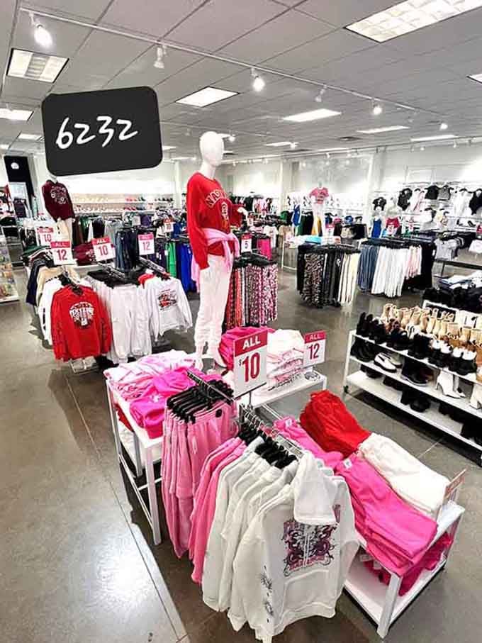 Colorful displays and organized racks make finding your size easier than parallel parking, which is saying something around here.