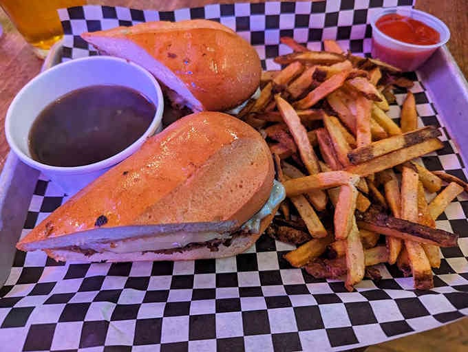 This French dip comes with au jus that's so good, you'll want to bottle it up.