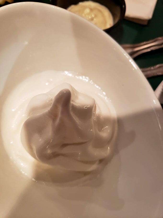 Soft-serve ice cream swirled to perfection, because every great meal deserves a sweet, creamy finish like this.