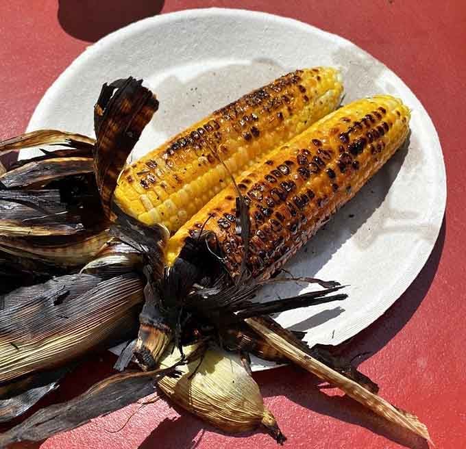 Charred to sweet perfection, this corn makes you wonder why anyone bothers cooking it any other way.