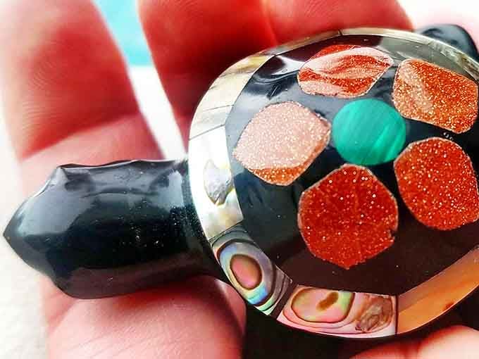 This polished turtle proves that when rocks and craftsmanship meet, magic happens in the most unexpected ways.