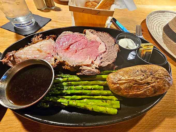 Prime rib so generous it makes other restaurants' portions look like they're on a diet plan.