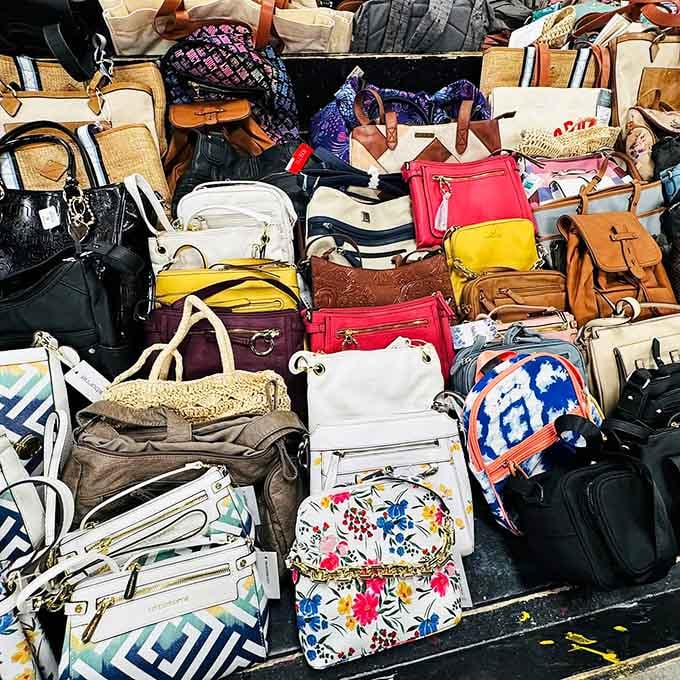 Handbags in every color and style, because sometimes you need options without the boutique price tag.