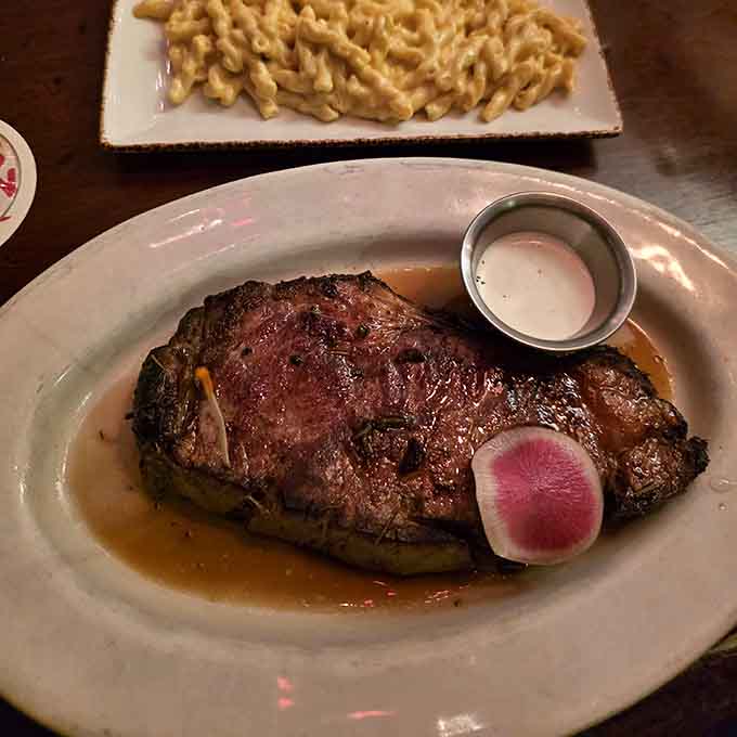 Behold the prime rib that launched a thousand return visits, perfectly crusted and impossibly tender throughout.