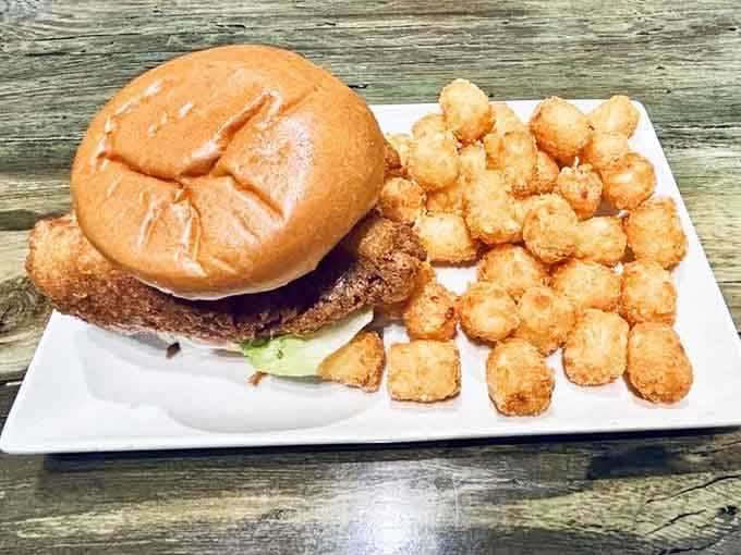 That golden cod sandwich with tater tots proves bowling alley food has officially entered its renaissance era.