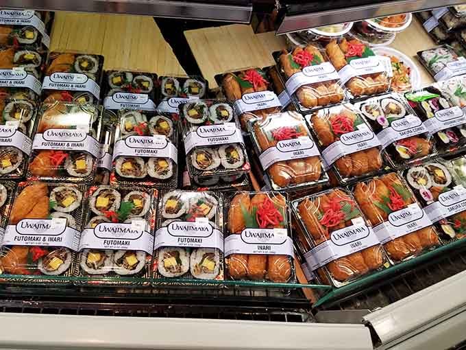 Fresh sushi rolls that make your supermarket's sad offerings look like they've given up on life entirely.