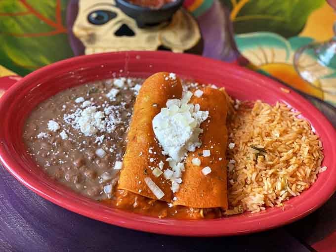 Golden enchiladas that look like they've been kissed by the culinary gods and sent down to make your day infinitely better.