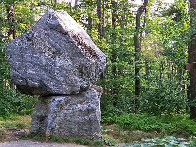 Balance Rock defies gravity and common sense, perched like nature's own Jenga piece waiting for millennia to topple.