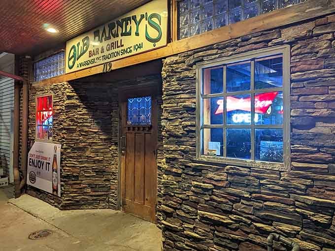 Old Barney's stone facade welcomes you like an old friend who always buys the first round.