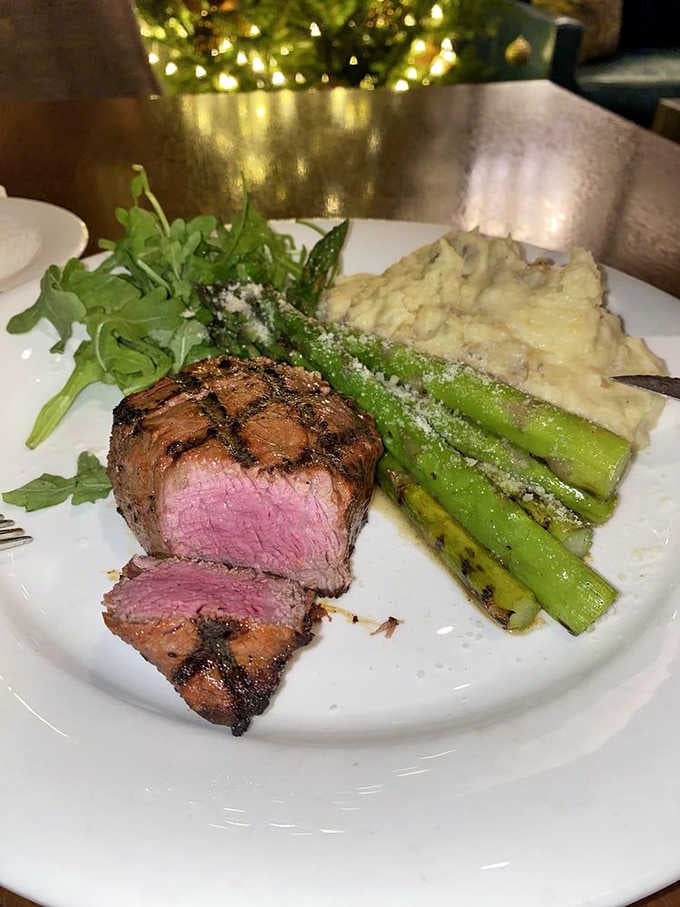 Perfectly cooked filet mignon with asparagus and mashed potatoes proves simple done right beats complicated done wrong.