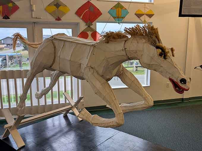 This life-sized horse kite proves that some people's definition of "let's fly a kite" is wildly different from yours.