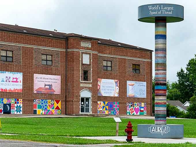 The Missouri Quilt Museum provides the perfect backdrop, proving Hamilton takes its thread seriously and colorfully.