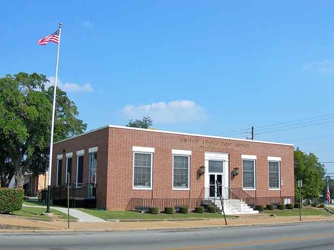 Old Glory waves proudly above this classic post office where everyone still knows your name and your mail carrier.