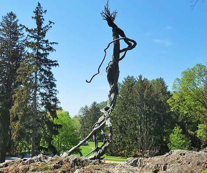 Mother Nature meets modern art in this twisted tree sculpture that's absolutely rooted in creativity.