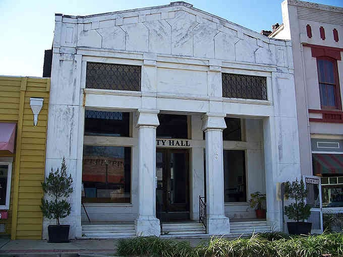 This Art Deco facade stands proud like a marble monument to when buildings were designed with actual character.