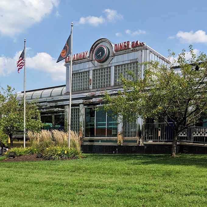 The manicured lawn and classic diner car architecture create an oasis of Americana worth celebrating.