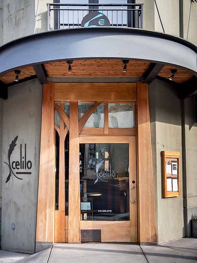 Clean lines and warm wood create an inviting entrance that whispers "farm-fresh sophistication" before you even step inside.