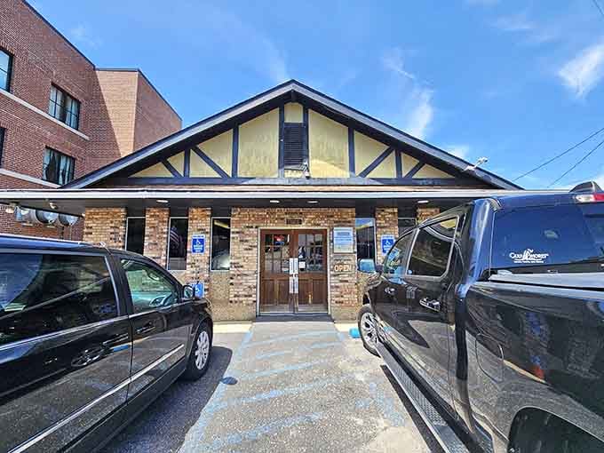 The Tudor-style exterior hints at old-world charm, but inside it's all about Gulf Coast seafood done absolutely right.