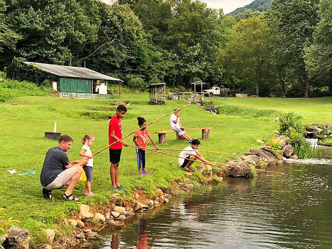 Hook, line, and sinker! There&rsquo;s nothing like the earthy aroma of a pond to make memories with the grandkids.